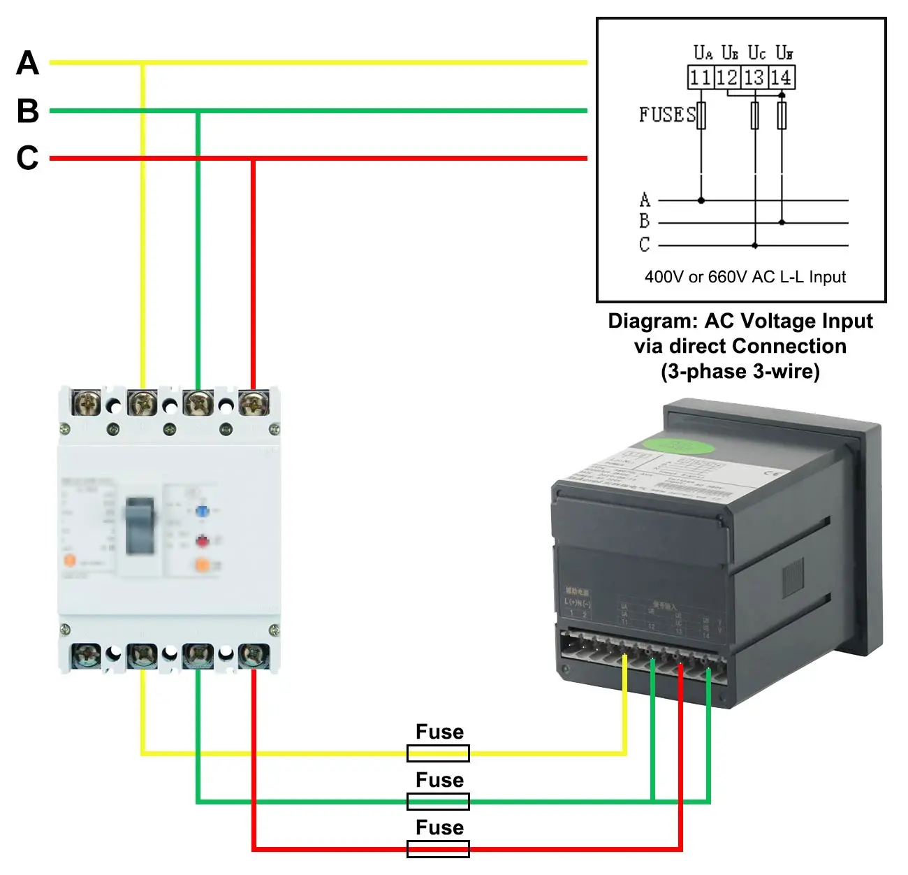 AMC72L-AV3 AC Three Phase Digital Voltage Meter company | Acrel Co., Ltd.