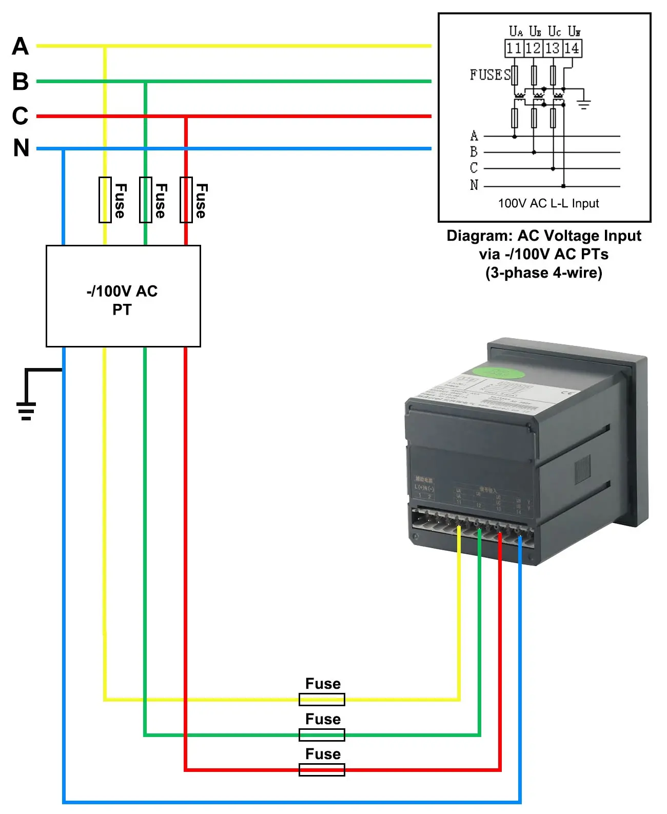 AMC72L-AV3 AC Three Phase Digital Voltage Meter company | Acrel Co., Ltd.